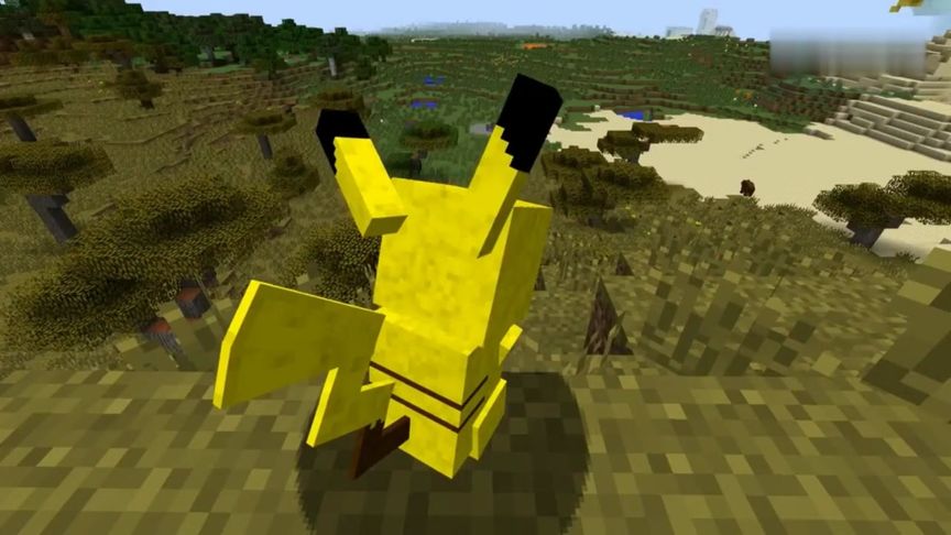 我的世界:疯狂戴夫和皮卡丘围观宝可梦日月大战