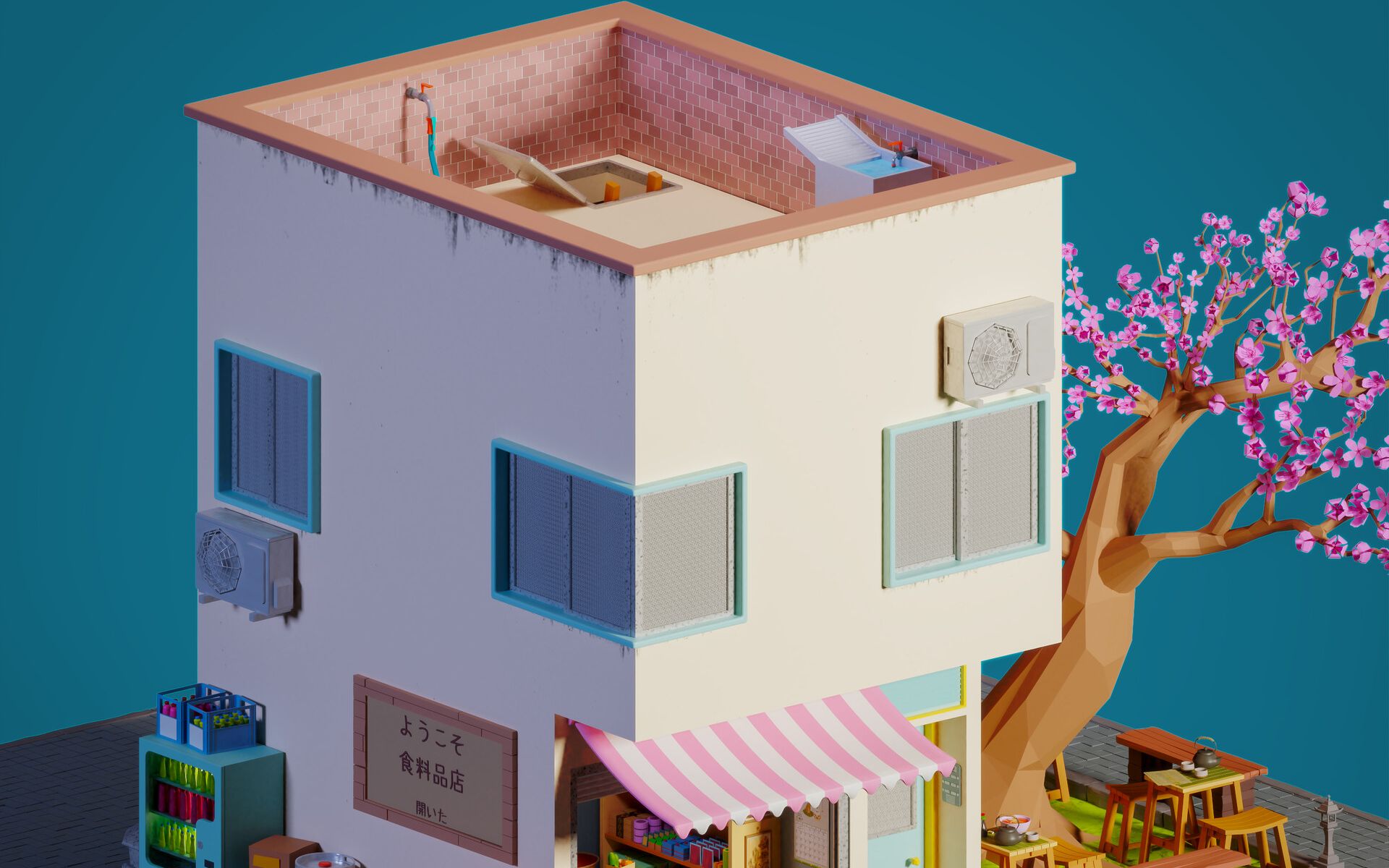 【maya教程】梦幻小房子模型 零基础场景建模