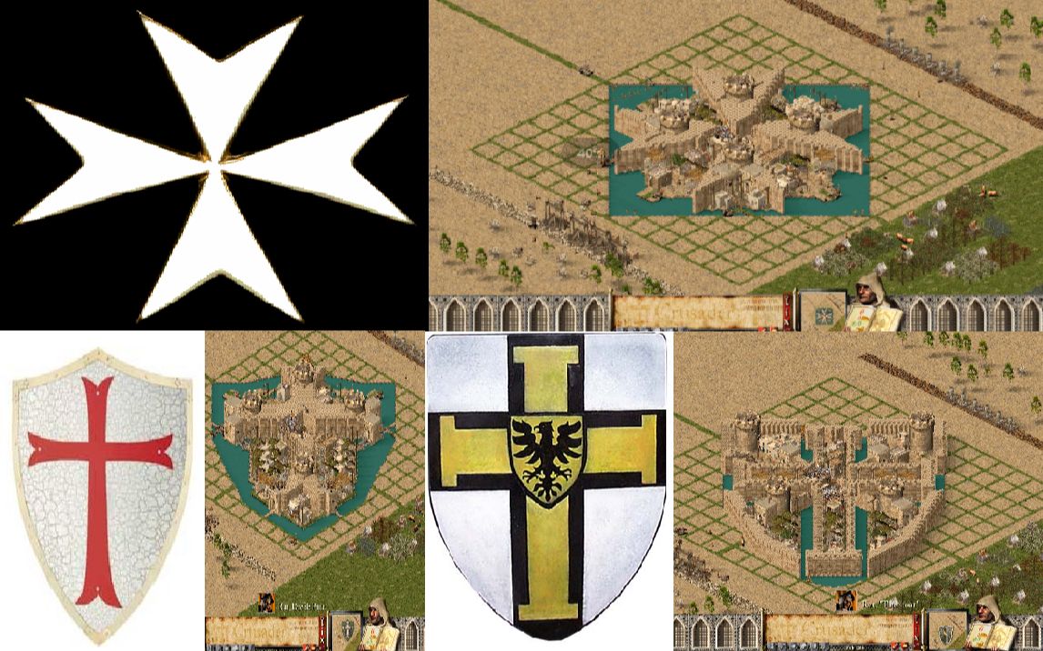 《要塞:十字军东征》自制aiの 历史三大骑士团 城堡基础运行及对抗测试