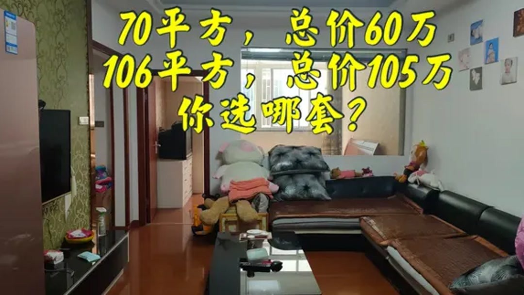 两套同一小区商业性质的房子,60万和105万,你选哪套?