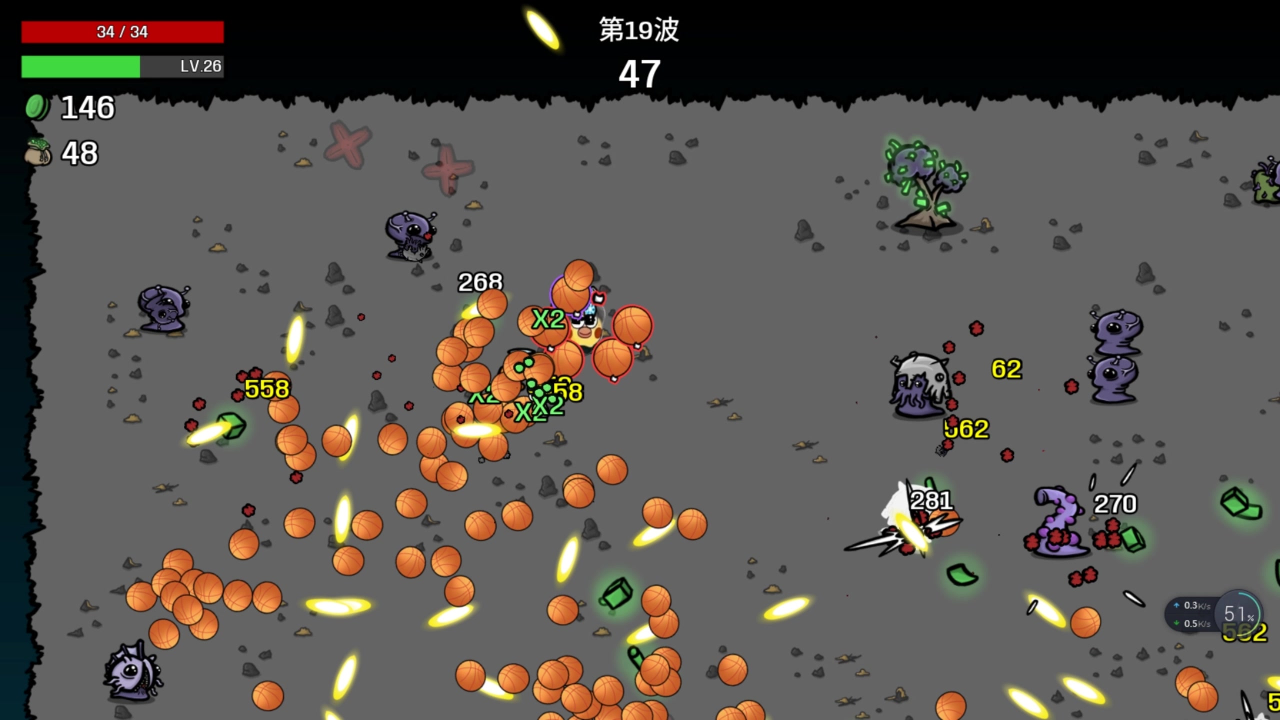 Brotato【MOD】只因哥疯狂带球撞人,每秒投出篮球1000个!