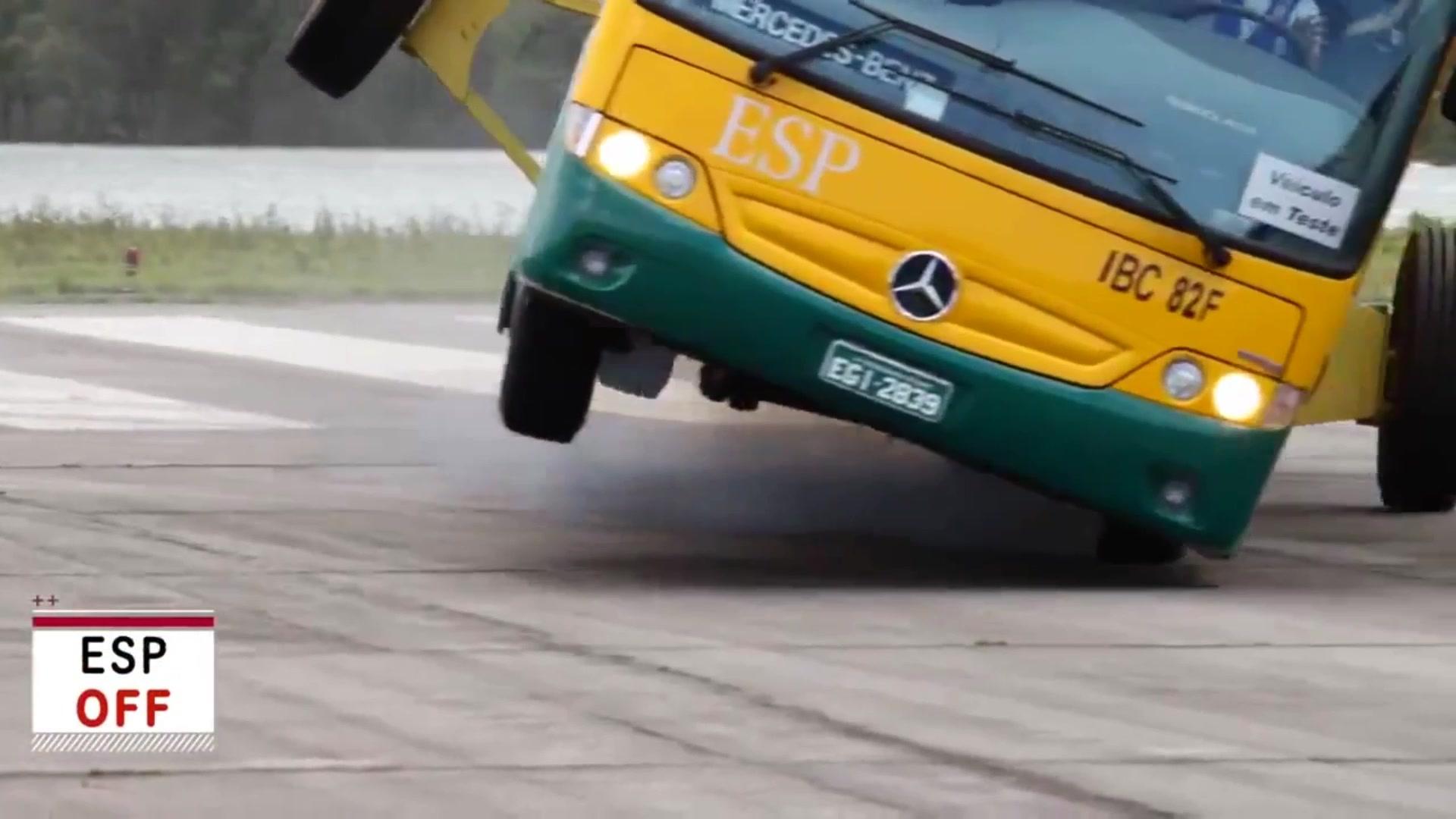 奔驰大巴ESP安全测试