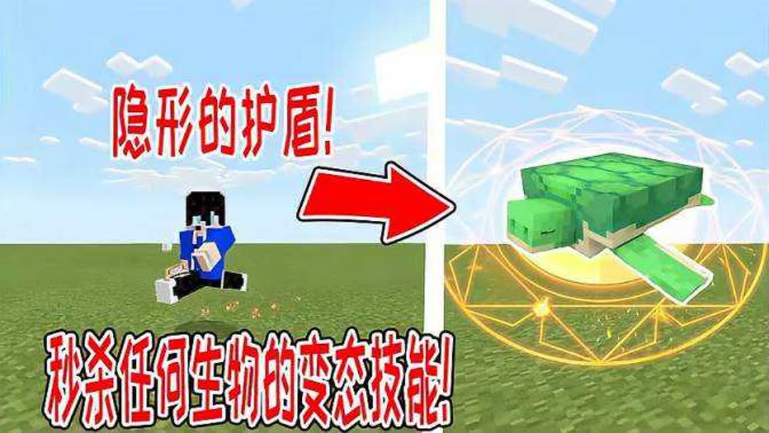我的世界:制作一个隐形的护盾,还能秒杀周围生物!