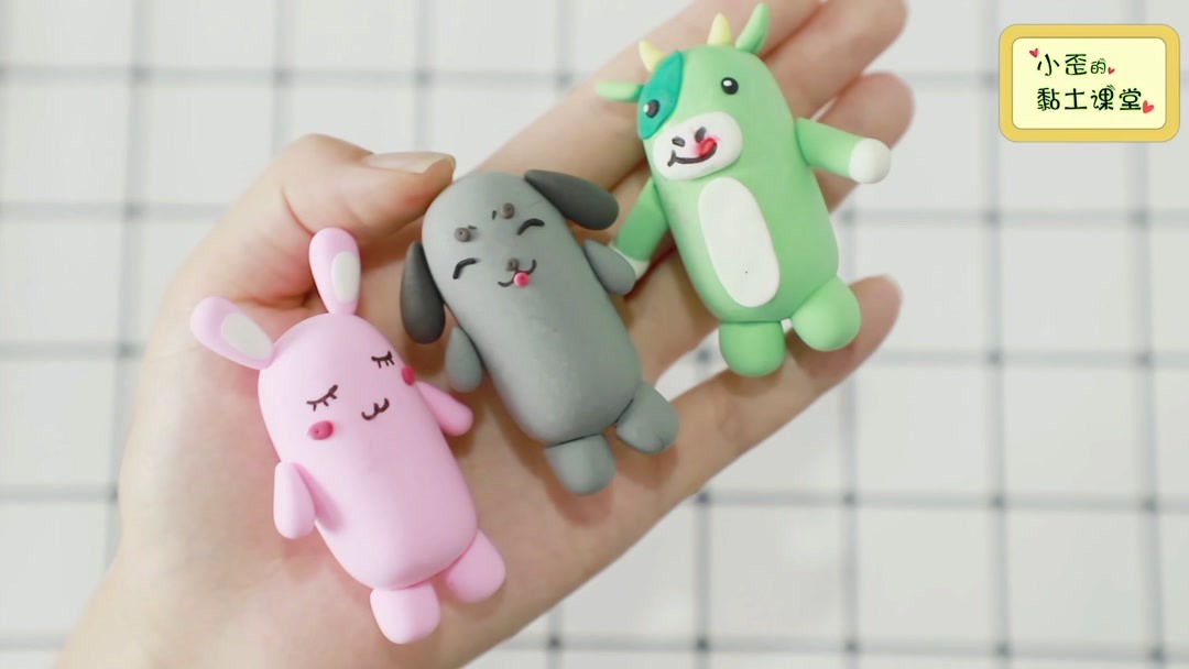 粘土手工:简单易上手的小动物摆件,可爱的你更喜欢哪一只呢?