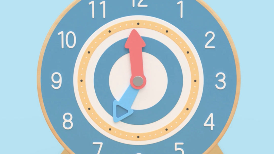 认识时间,早教视频。(2)