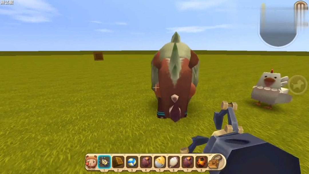 迷你世界:测试服新武器重力手套功能,可以把生物吸收过来