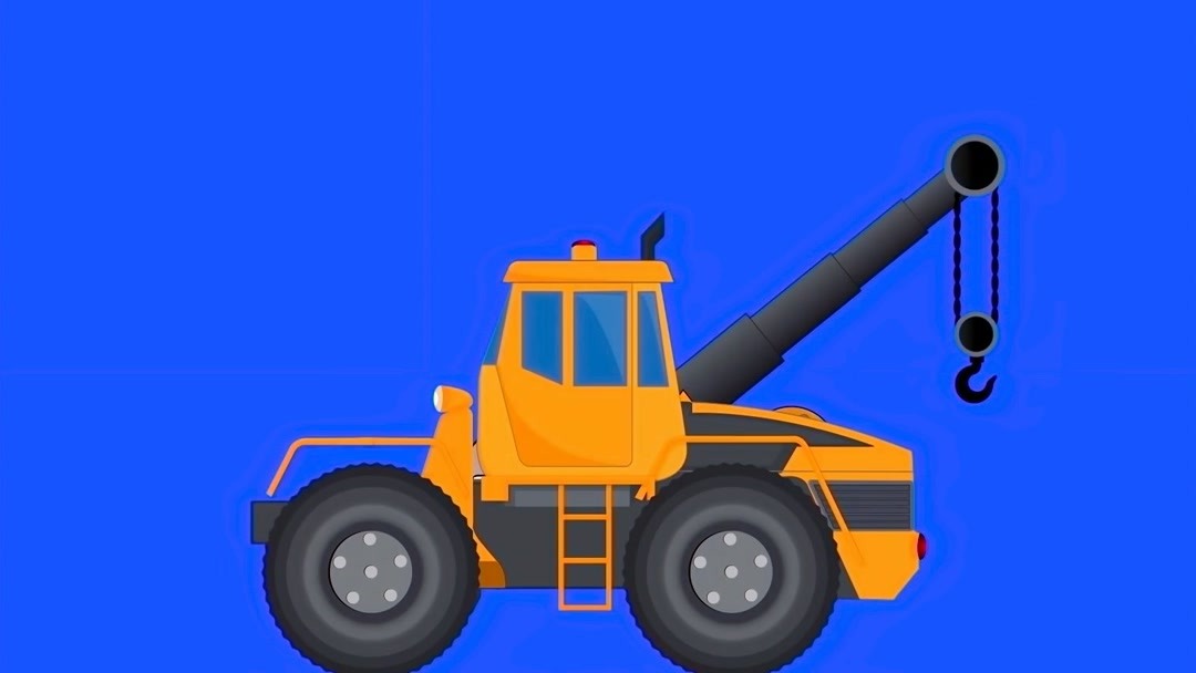 变形工程车动画,拖车变身钻洞机挖隧道