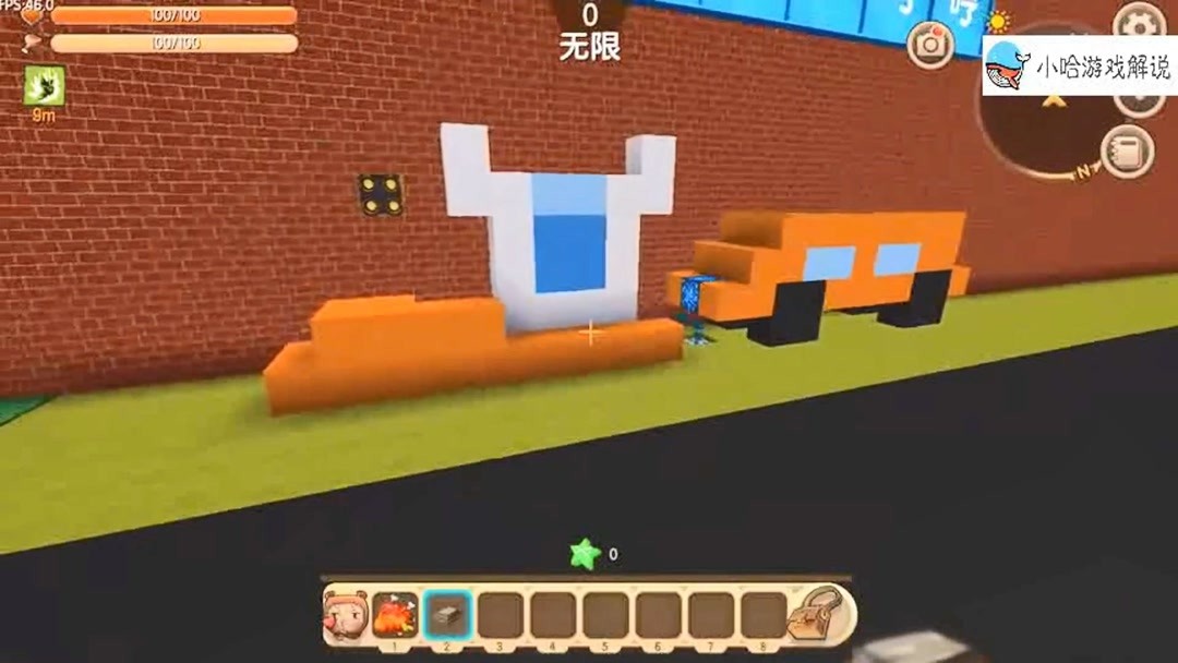 迷你世界:设计很巧妙的地图,小汽车动,时钟运动,火山爆发了!