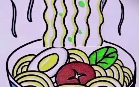 【简笔画】 教你画会动的面条