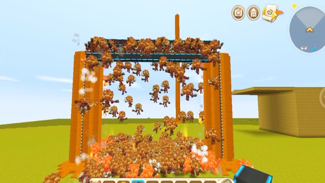 迷你世界教学:10000只怪物的大门 10万人能跑过去几个