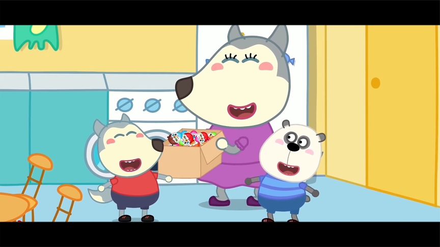 小狼把奇趣蛋藏在洗衣机里以为就安全,结果他忘记了妈妈会洗衣服