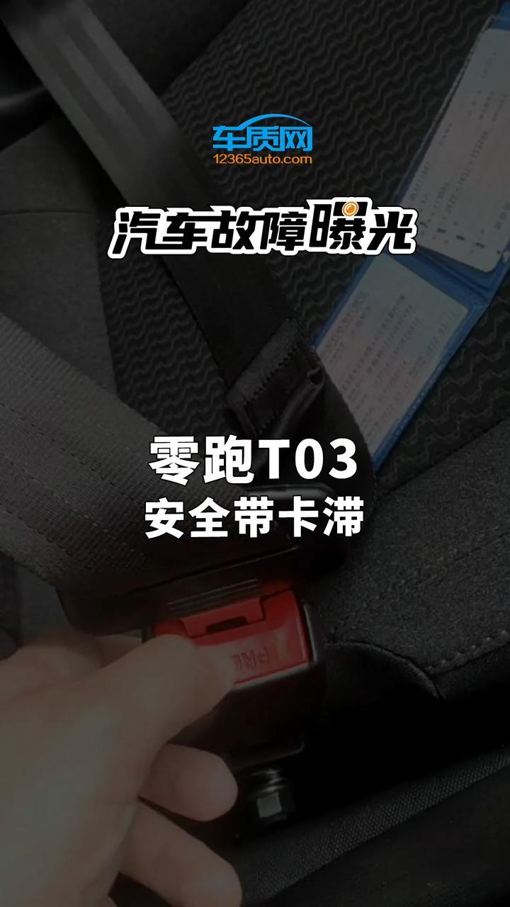 车主购买的零跑T03车型,使用中出现安全带卡扣卡滞的情况,影响日常...