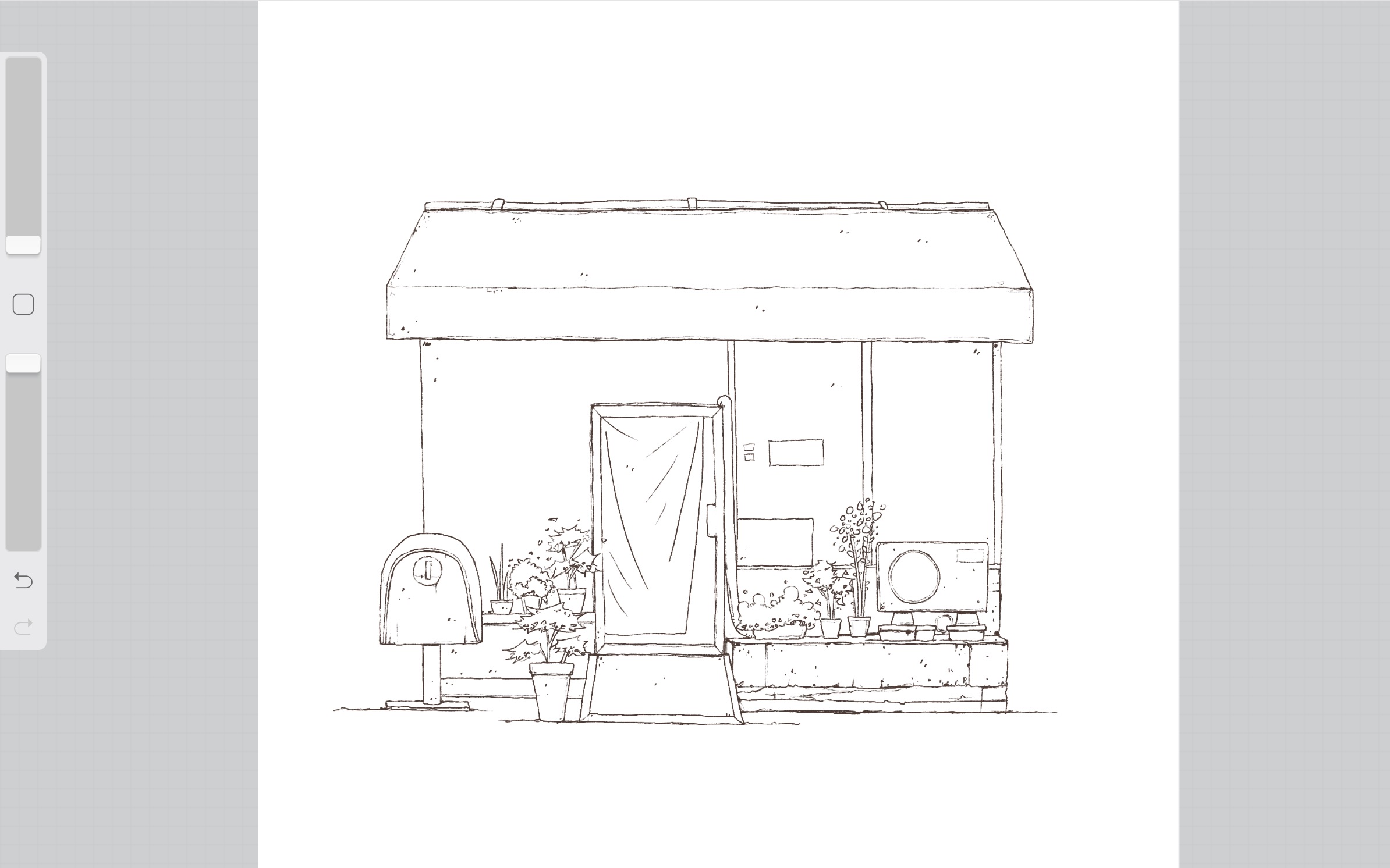 【iPad绘画】procreate手绘-水彩房子线稿