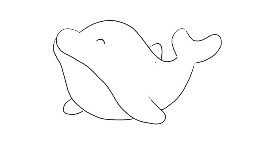 海豚亲子绘画儿童简笔画视频 宝宝轻松学画画