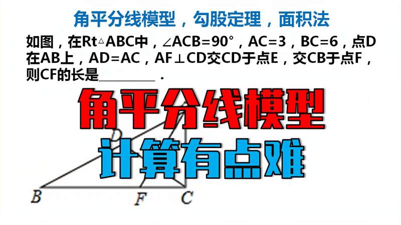 八上数学,角平分线模型,勾股定理列方程,面积法列方程