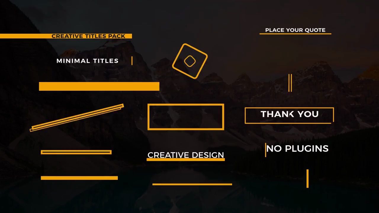 Pr简约现代字幕模板 15组简单流畅全屏动画标题文字 Pr字幕条模板