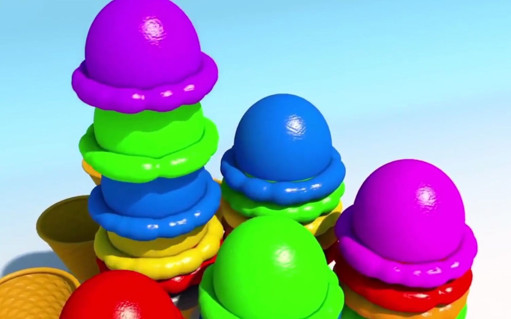 儿童益智早教视频,一起来制作彩色冰淇淋