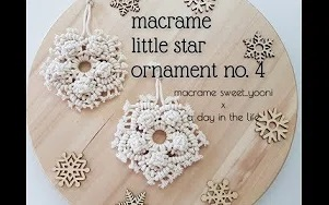 绳编教程-编绳小星星花边吊饰(材料尺寸见简介)