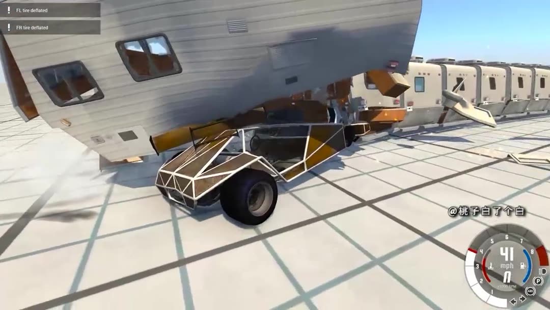 测试汽车高速冲刺后的撞击力 真实车祸模拟游戏