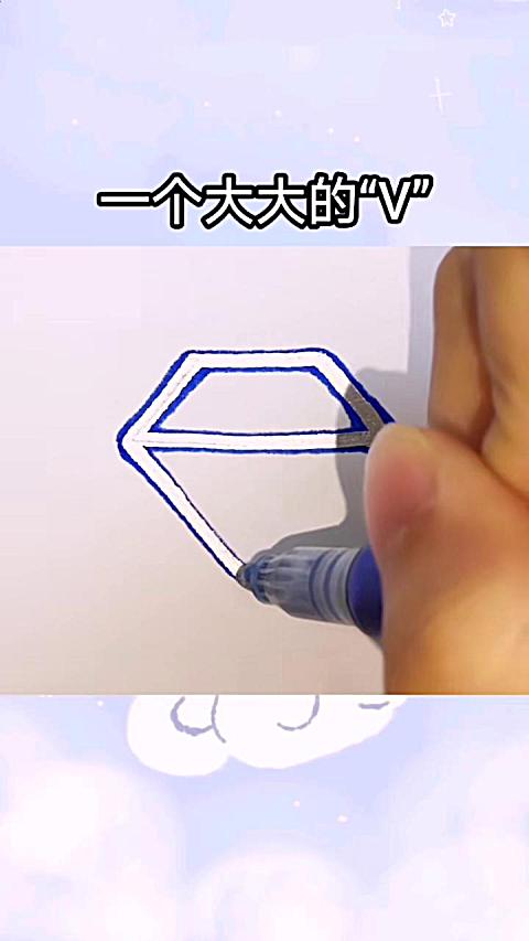 愿你们的未来都能如钻石般闪耀#绘画教程 #简笔画