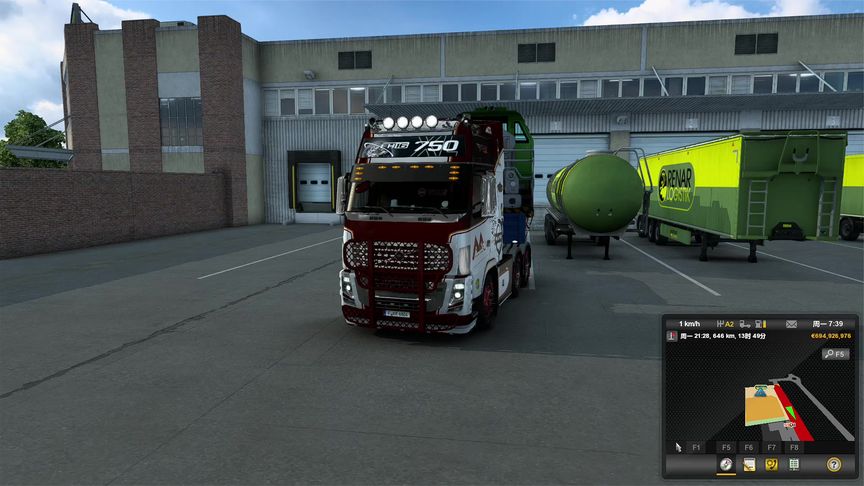 #欧洲卡车模拟•运输61吨火车头•从 斯塔万格 到 海宁