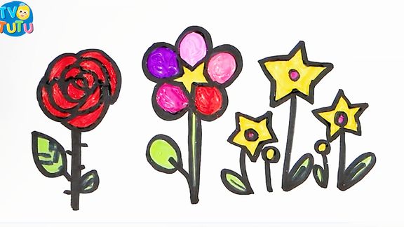 儿童启蒙简笔画——教你画羞答答的玫瑰,孩子手工必看的教程系列