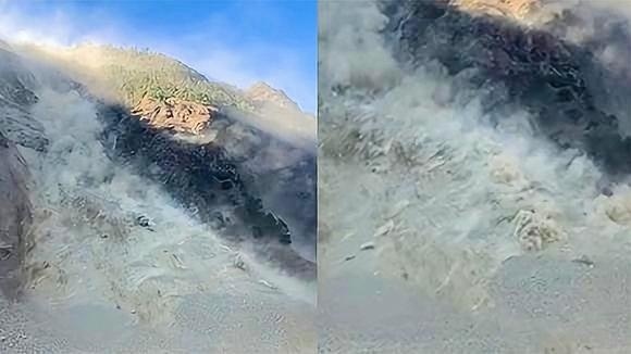 现场!四川九龙山体滑坡持续30小时:形成堰塞湖 救援队紧急赶赴