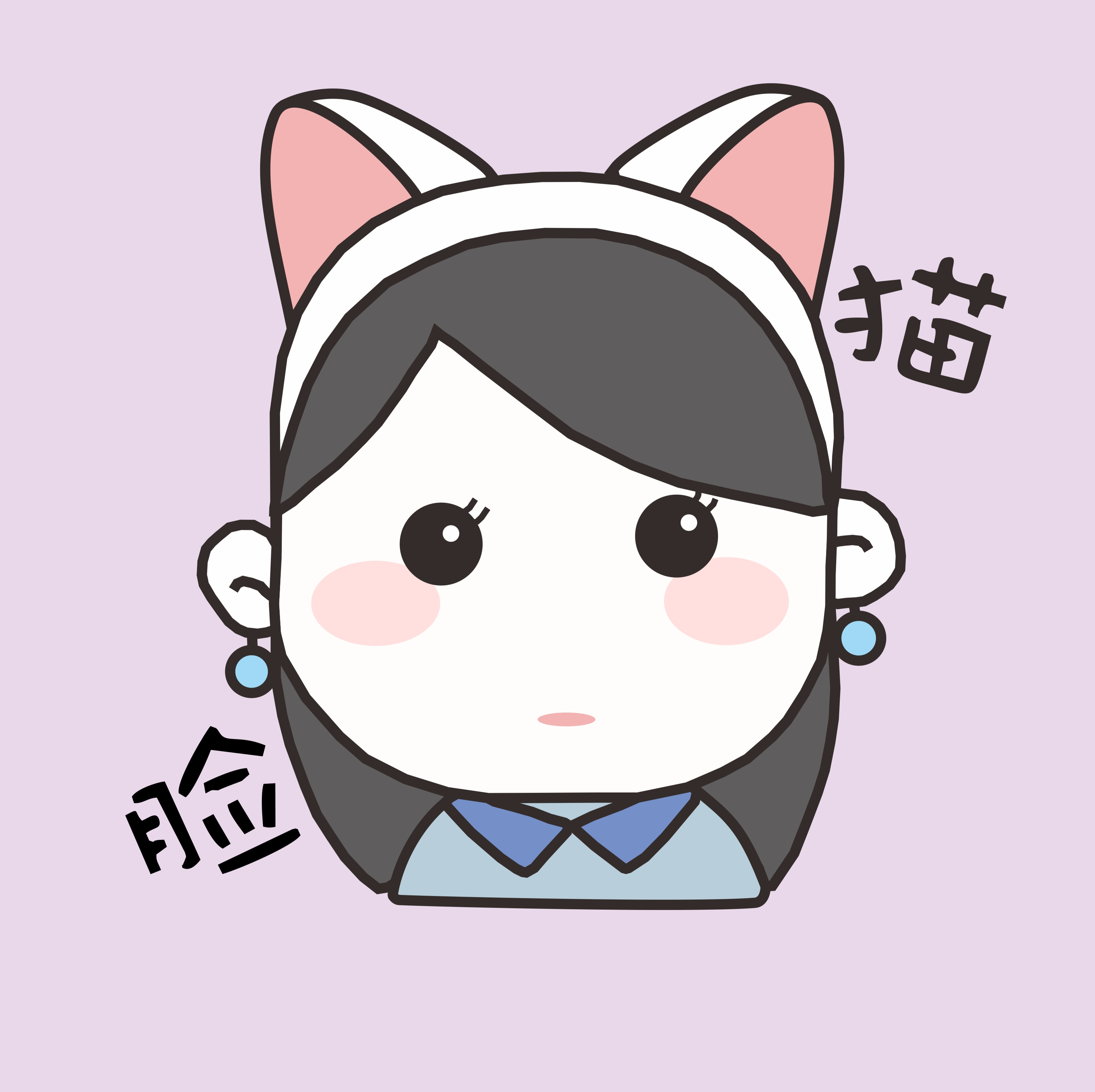 脸猫站起来 