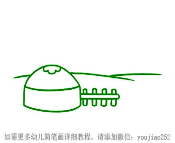 幼儿简笔画 草原美景 学前教育资源网