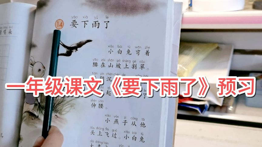 一年级课文《要下雨了》预习,观察小动物,省去看天气预报了