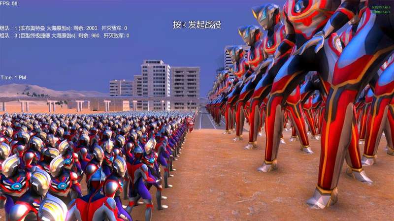 史诗战争模拟器:1000个欧布、银河奥特曼VS1千个巨型终极捷德