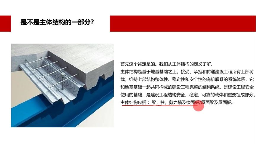 第47讲 压型钢板上浇筑混凝土楼板是不是主体结构的一部分?
