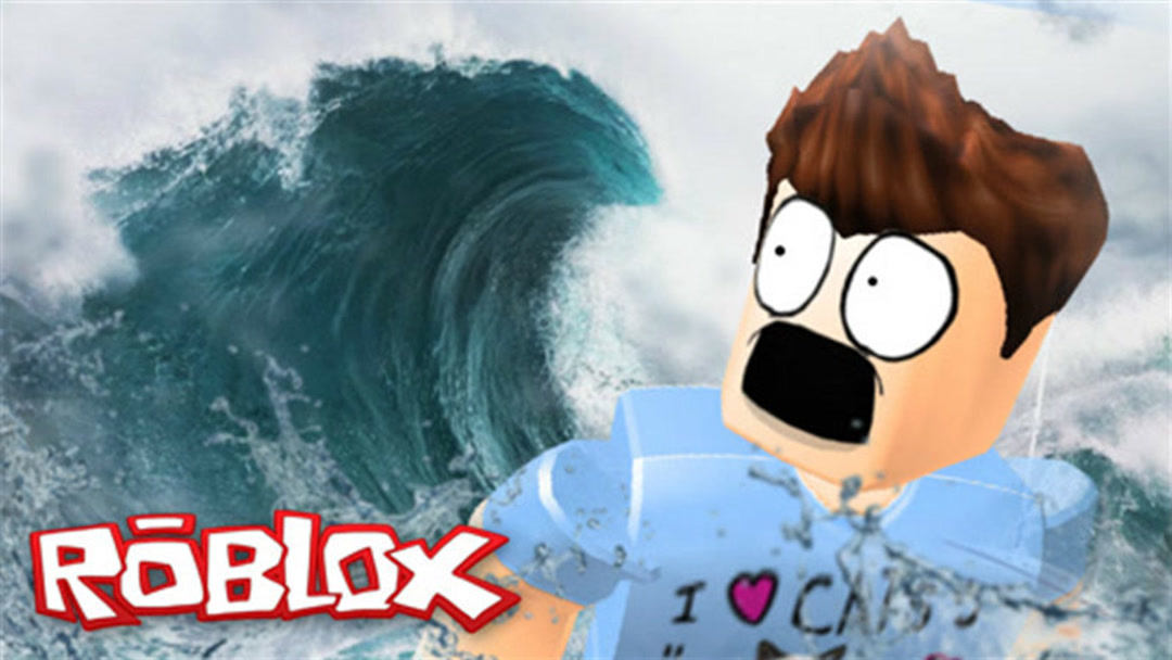 Roblox自然灾害模拟器游戏 刚想上飞机躲避火山爆发 意外被弹飞