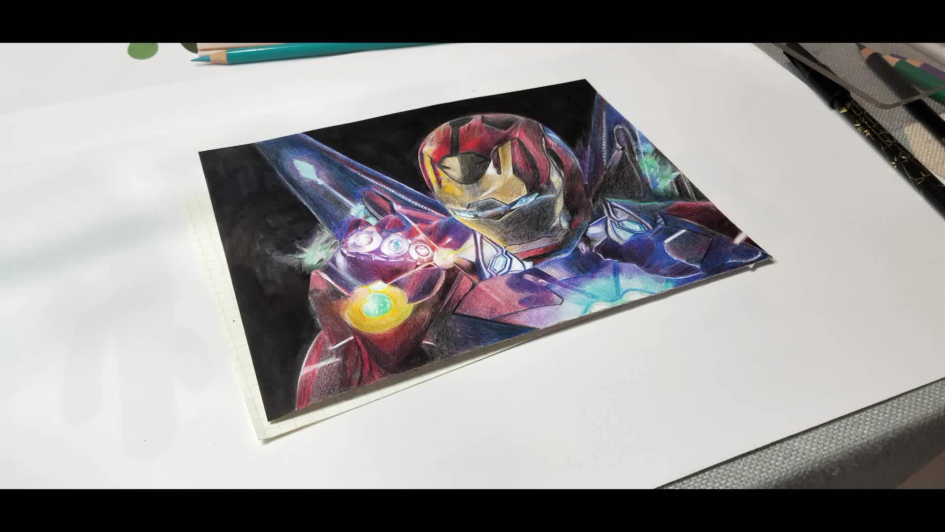 自学绘画,手绘钢铁侠?