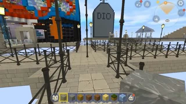 迷你世界:空中别墅,发现一座金字塔,爬上去看下!