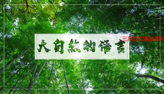 《大自然的语言》课件ppt