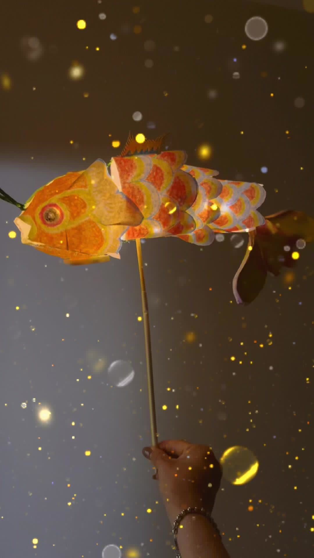 用饮料瓶做的鱼灯,我也可以参加元宵节灯会了!鱼灯