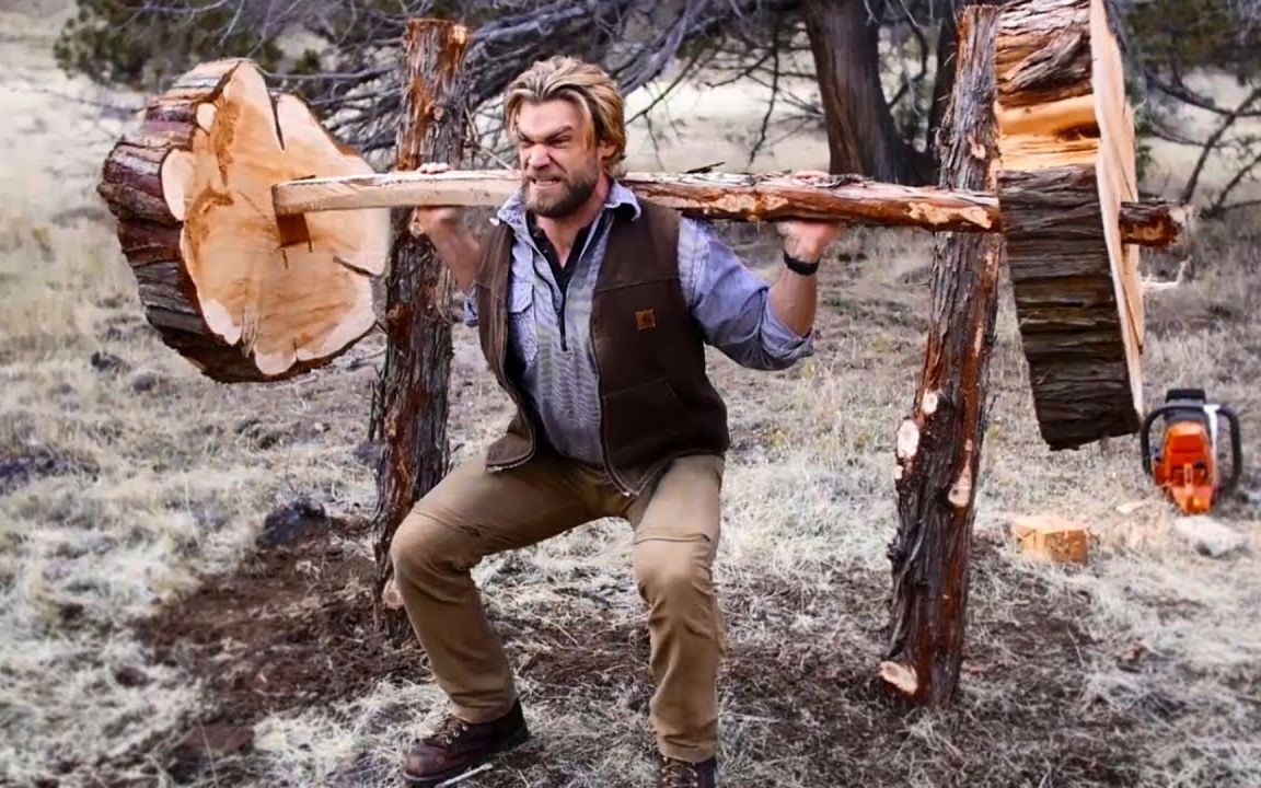 【Buff Dudes】我们用树木建造出了我们的健身房!