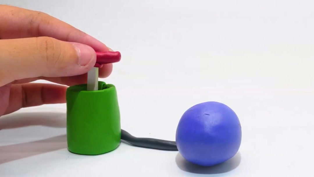 定格动画-橡皮泥小人打气球