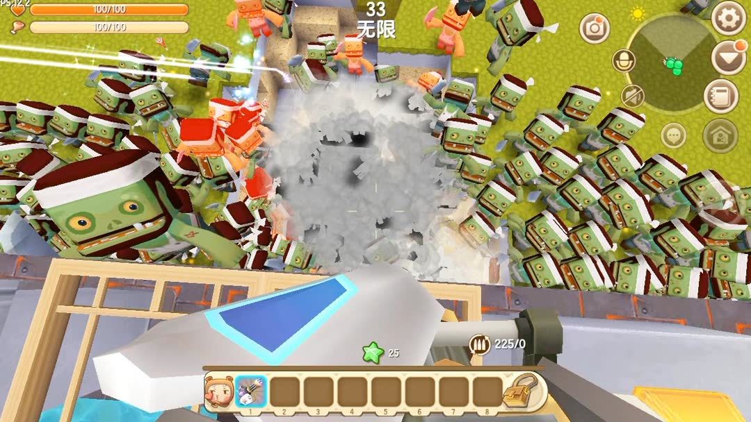 迷你世界:半仙和多米联手打僵尸,神器在手,僵尸根本不够撸的!