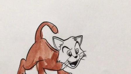 简笔画猫和老鼠