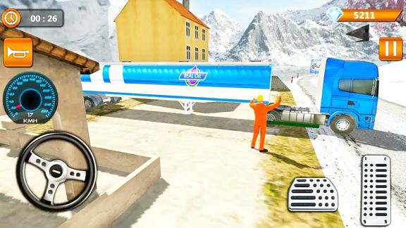 模拟驾驶油罐车穿越盘山隧道小游戏