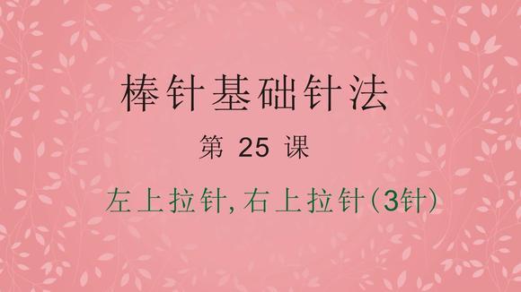 新手入门课程,零基础学习棒针基础针法,拉出新花样!(25)