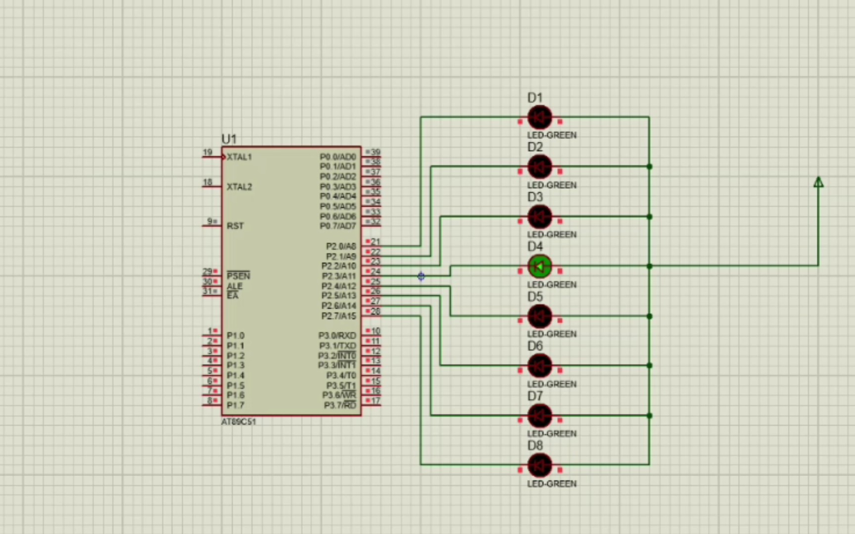 Keil和Proteus对单片机流水灯的仿真实现