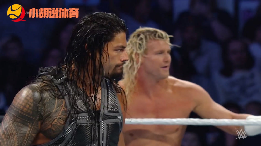 WWE精彩比赛回顾,罗门伦斯搭档道夫齐格勒,对战大秀哥和罗林斯