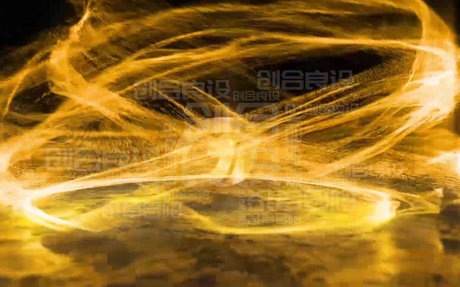 【AE模板素材】经典震撼绚丽金色光线粒子旋转企业品牌标志LOGO...