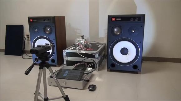 jbl4312sx听小真空管放大器的声音,6bm8无反馈三极管接法单端1.5W