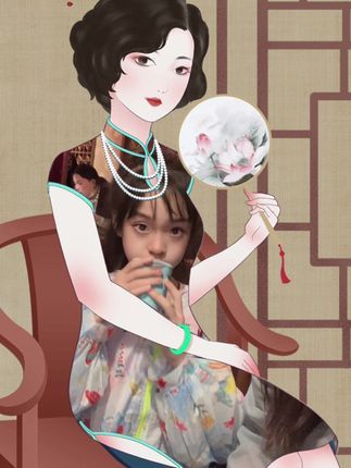 喝水的功夫设计了一件旗袍好好看惊不惊喜意不意外给生活找点乐子