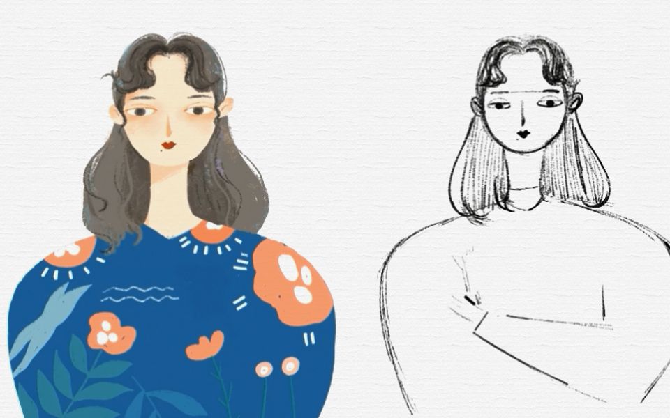 【PS绘画教程】插画头像中的女性人物形象设计