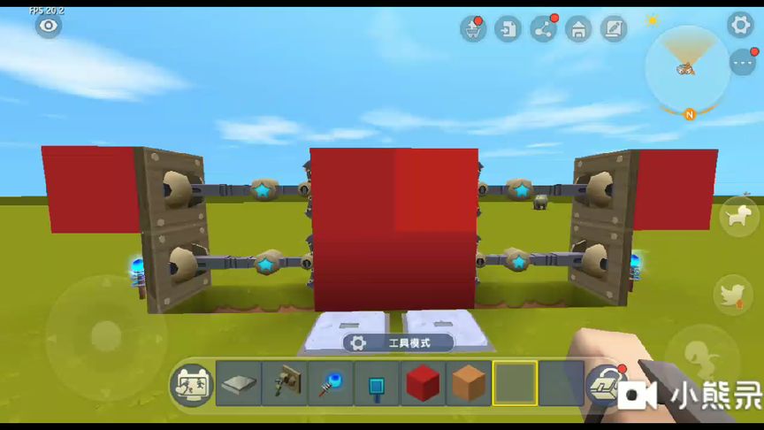 迷你世界小洛哥,今天教大家机械门的教程有了他你还怕被野人打吗